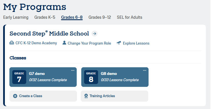 Setting Up Classes in Elementary and Middle School Programs – Second ...